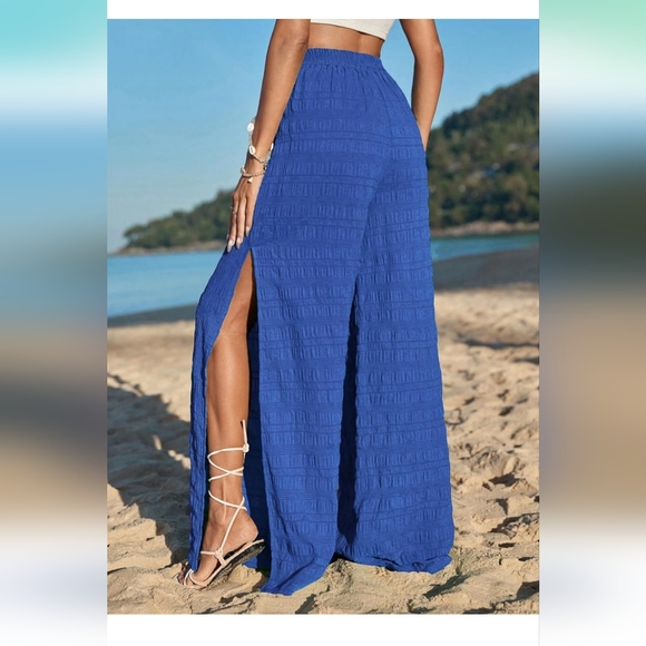 Pants & Jumpsuits | High Waist Drawstring Side Split Pants | Poshmark